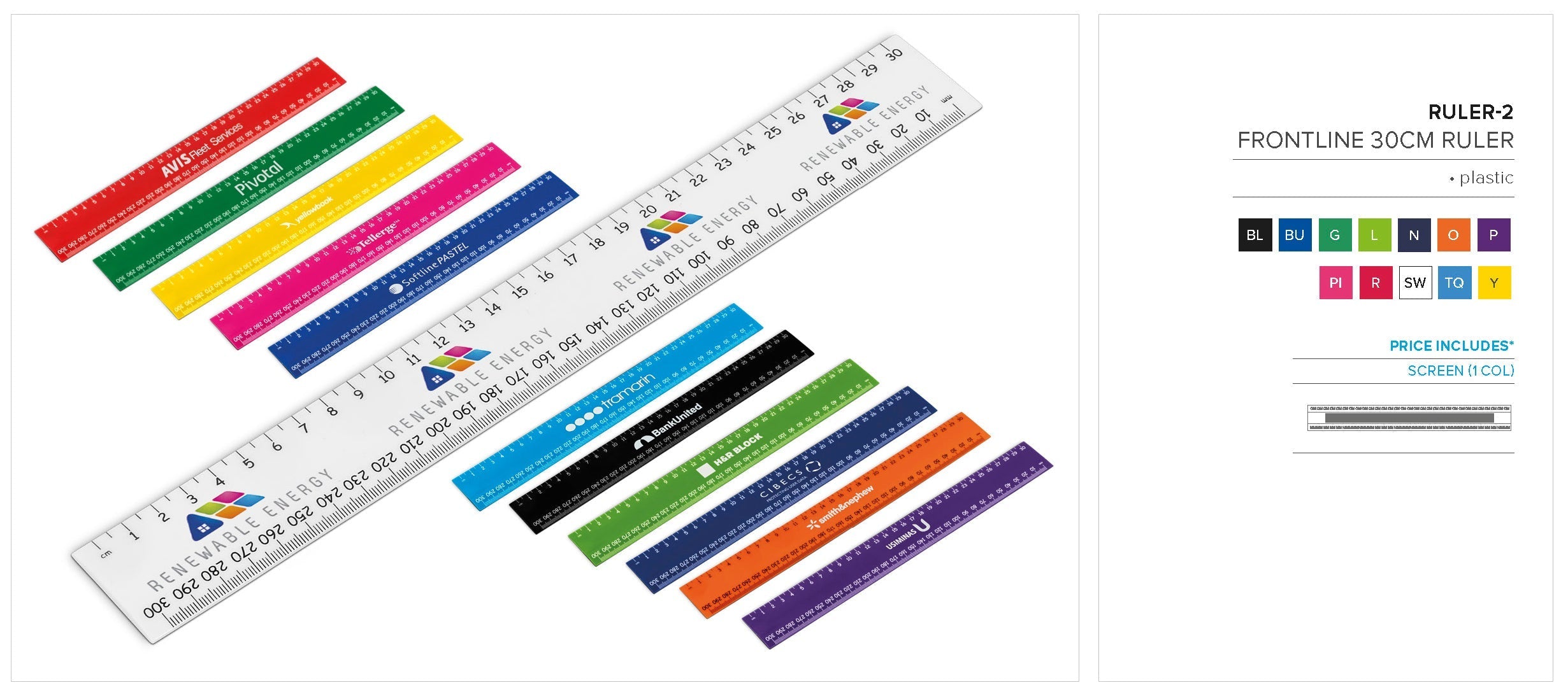 Branded Rulers | Plastic Ruler | Cheap Rulers Bulk – Giftwrap Shop