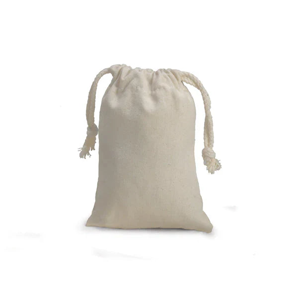Small Cotton Drawstring Bags | Mini Cotton Drawstring Bags – Giftwrap Shop