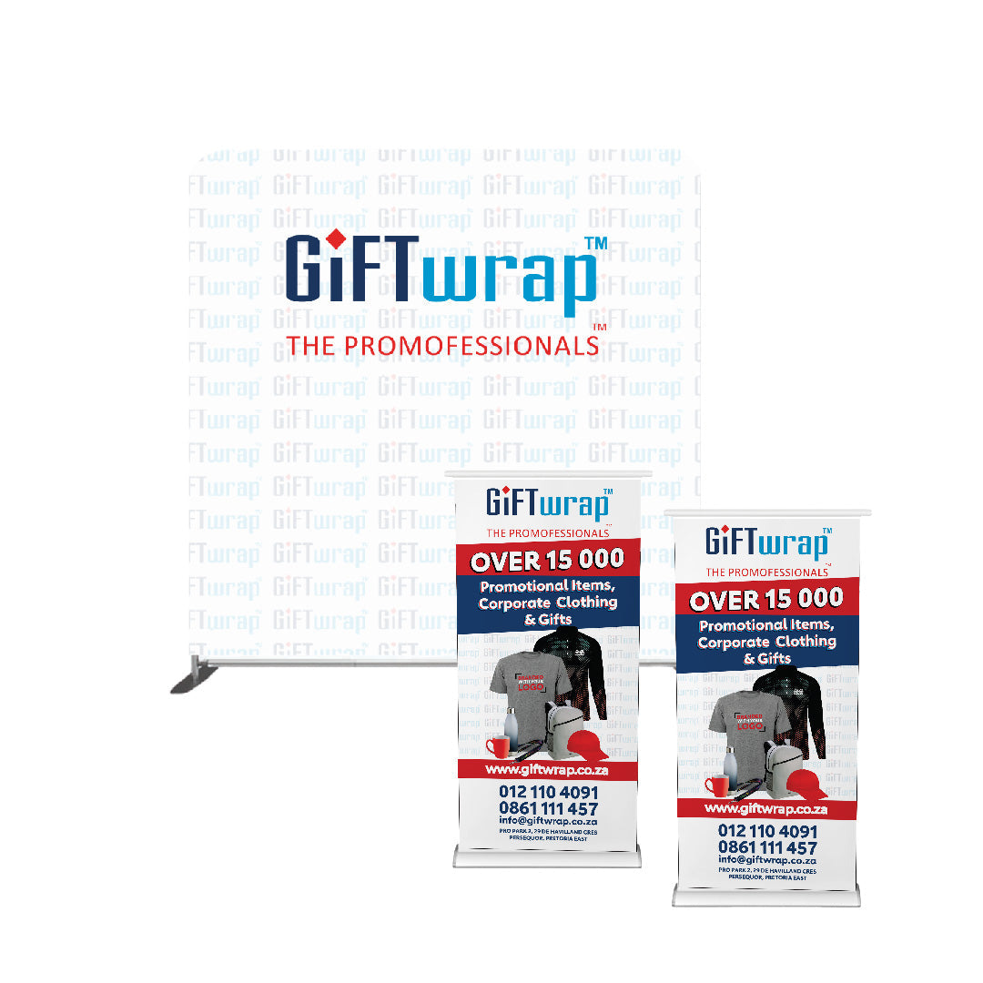 Slimline & Dual Pull-Up Banner Combo – Giftwrap Shop